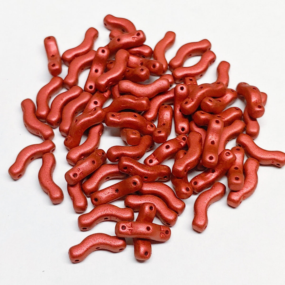 Bridge Bead Chalk Lava Red, 3-Hole Czech Glass 3x12MM, 02010-01890-30 ...